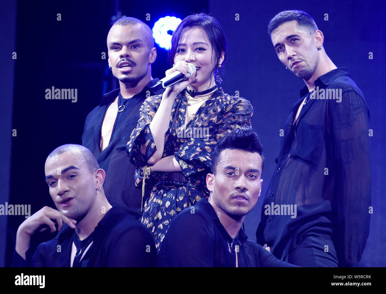 Chinese singer Jane Zhang or Zhang Liangying performs at the opening ...