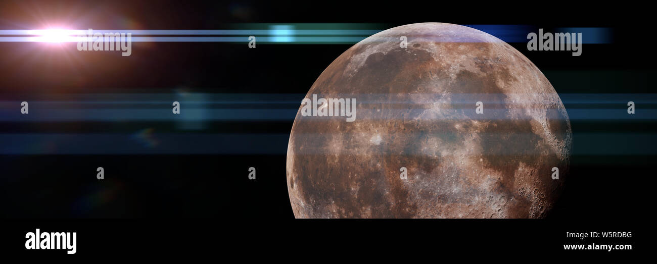 the Moon in empty space, satellite of planet Earth Stock Photo - Alamy