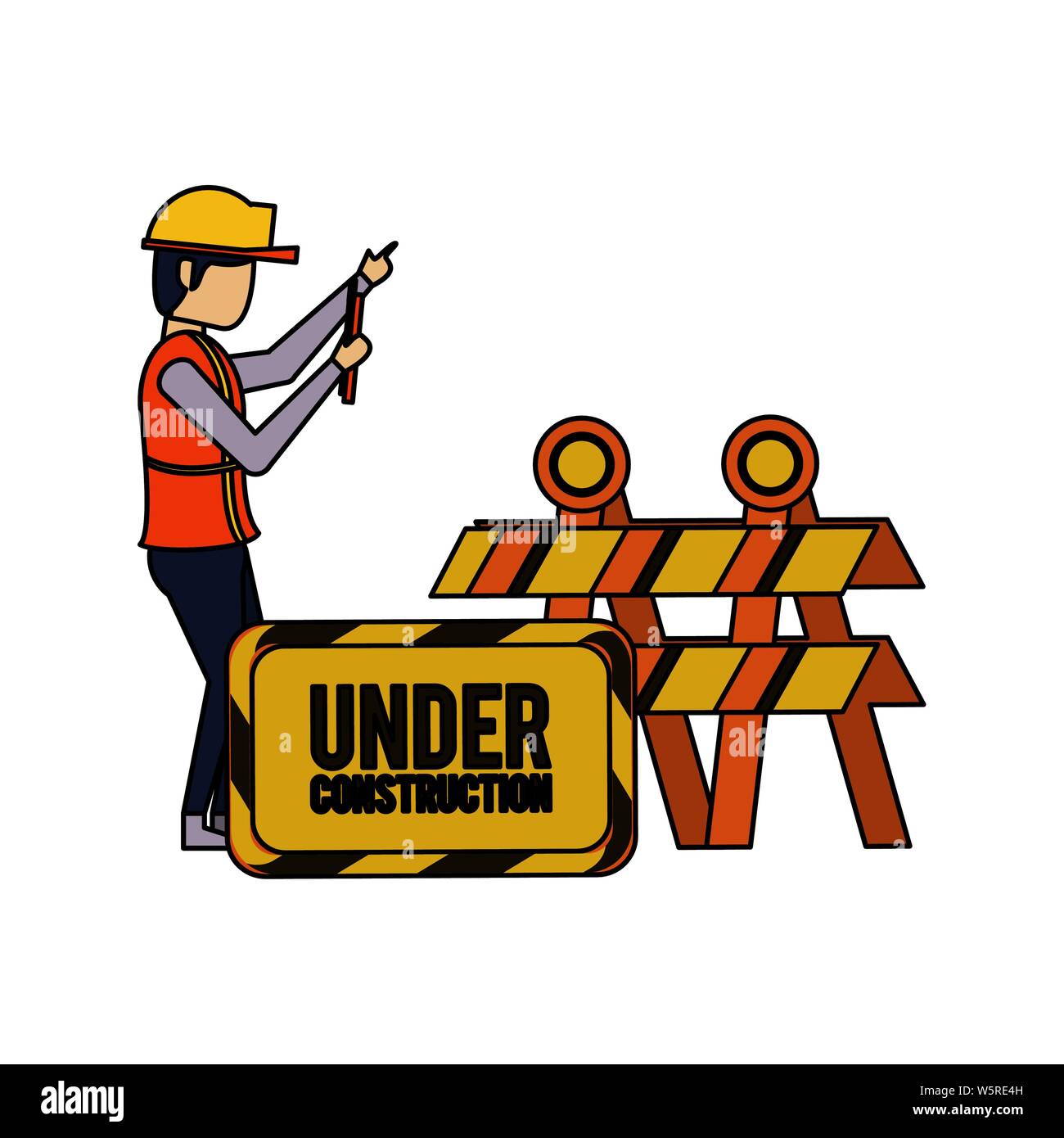 construction architectural engineering work cartoon Stock Vector Image ...