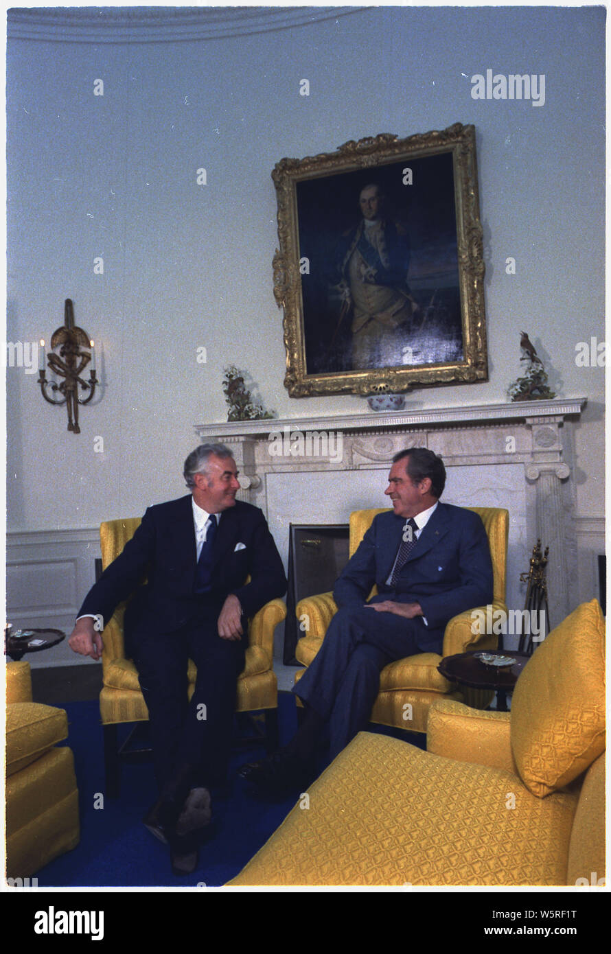 Meeting in the Oval Office between Nixon and Prime Minister Edward G ...