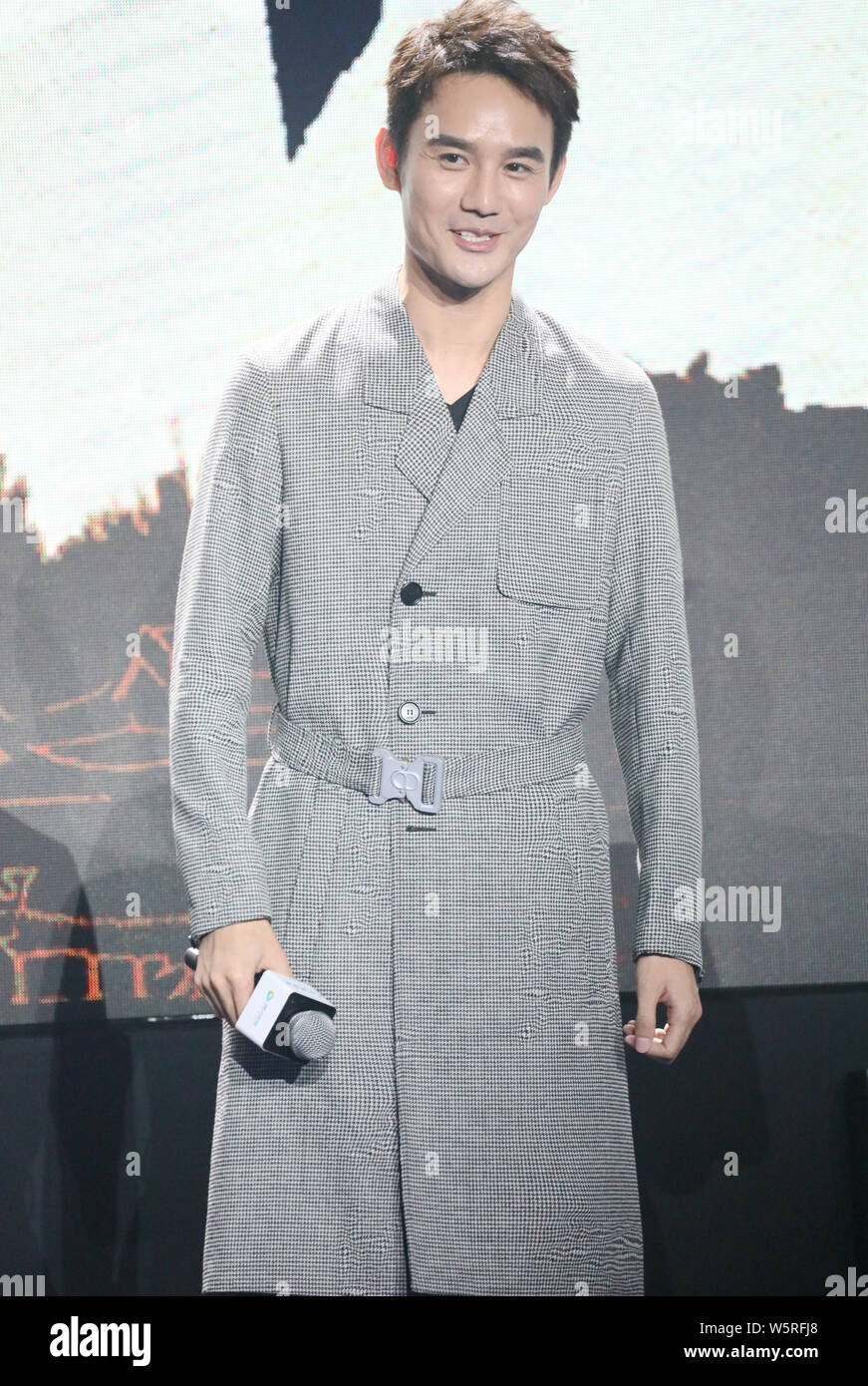 Chinese actor Wang Kai attends a press conference for new TV series ...