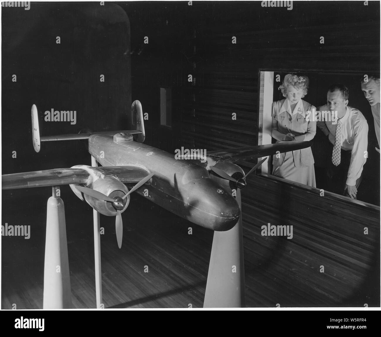 Members of the experimental staff at the Inglewood, Calif., plant of ...