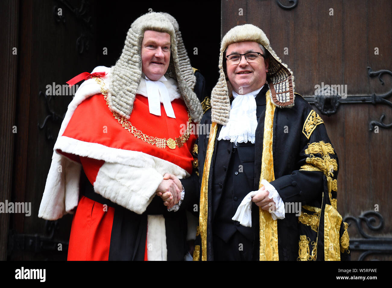 Robert Buckland QC (right) poses for a photo with the Lord Chief ...