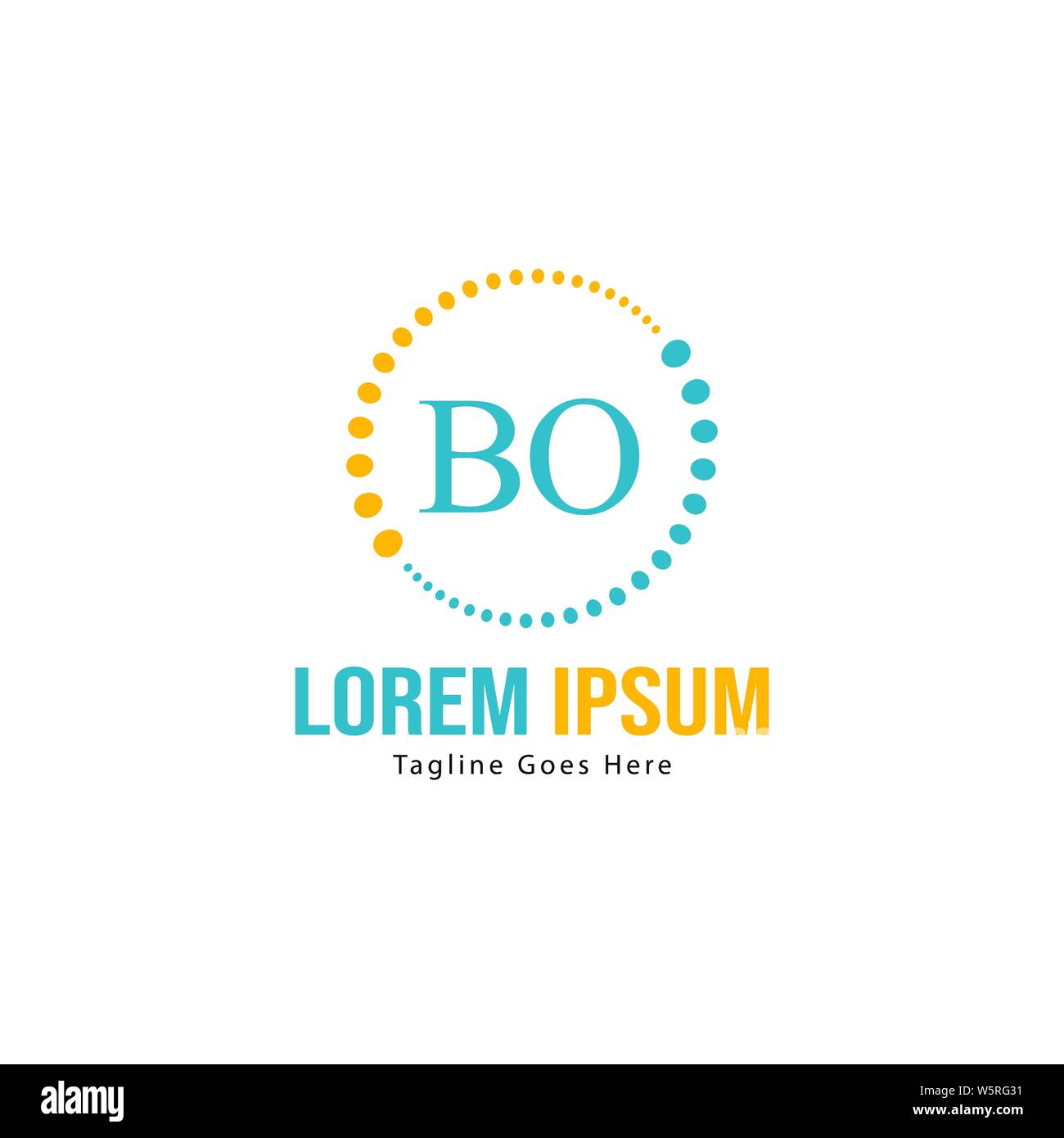 BO Letter Logo Design. Creative Modern BO Letters Icon Illustration ...