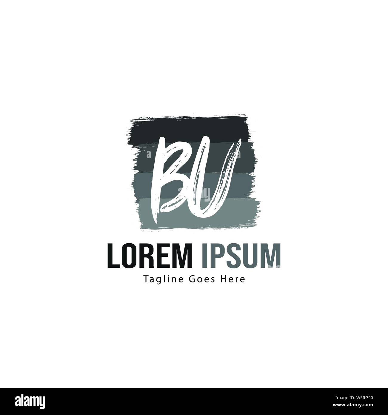 BU Letter Logo Design. Creative Modern BU Letters Icon Illustration ...