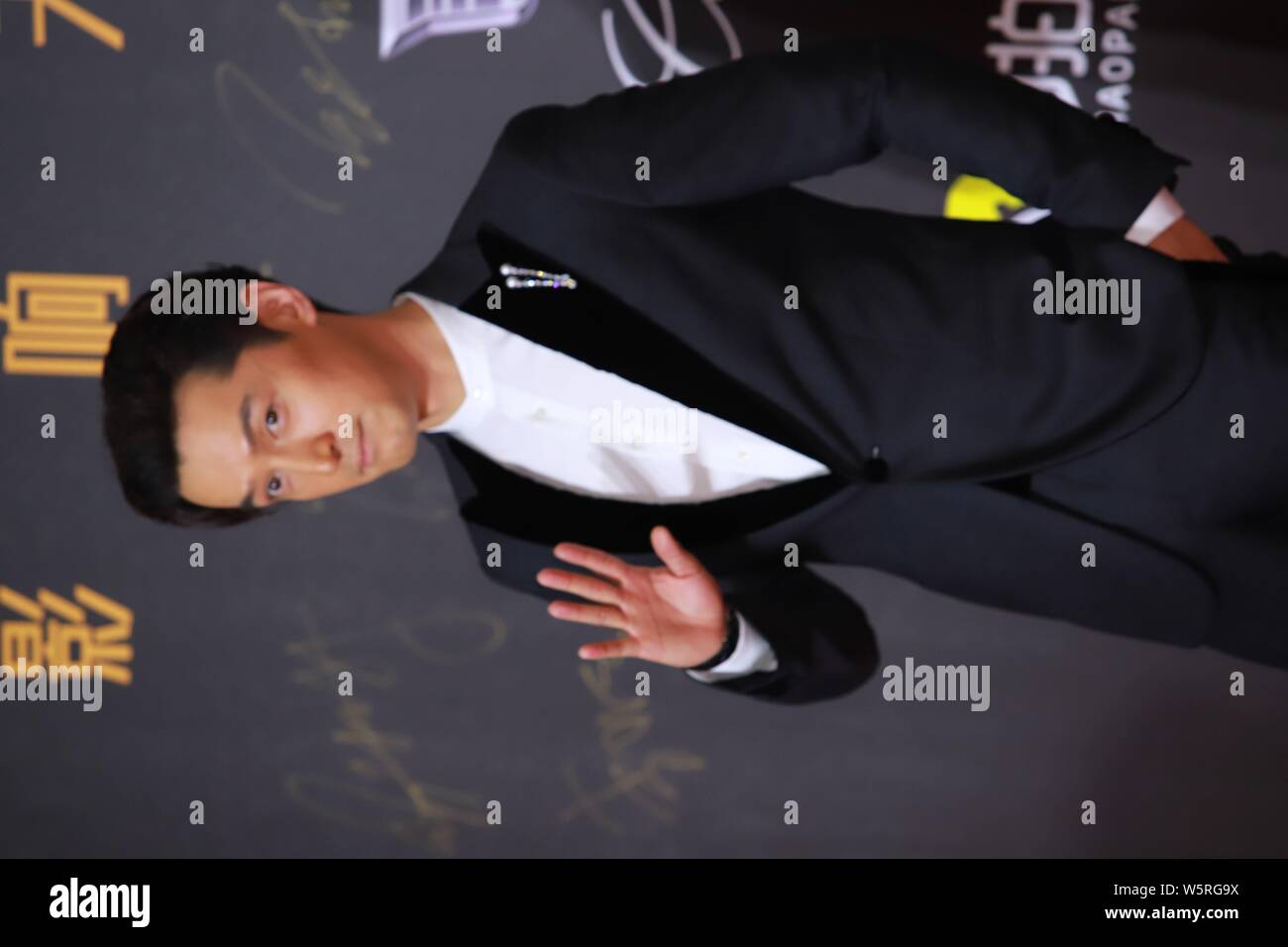 Chinese actor Hu Ge arrives on the red carpet for 2019 Sina Weibo Film ...