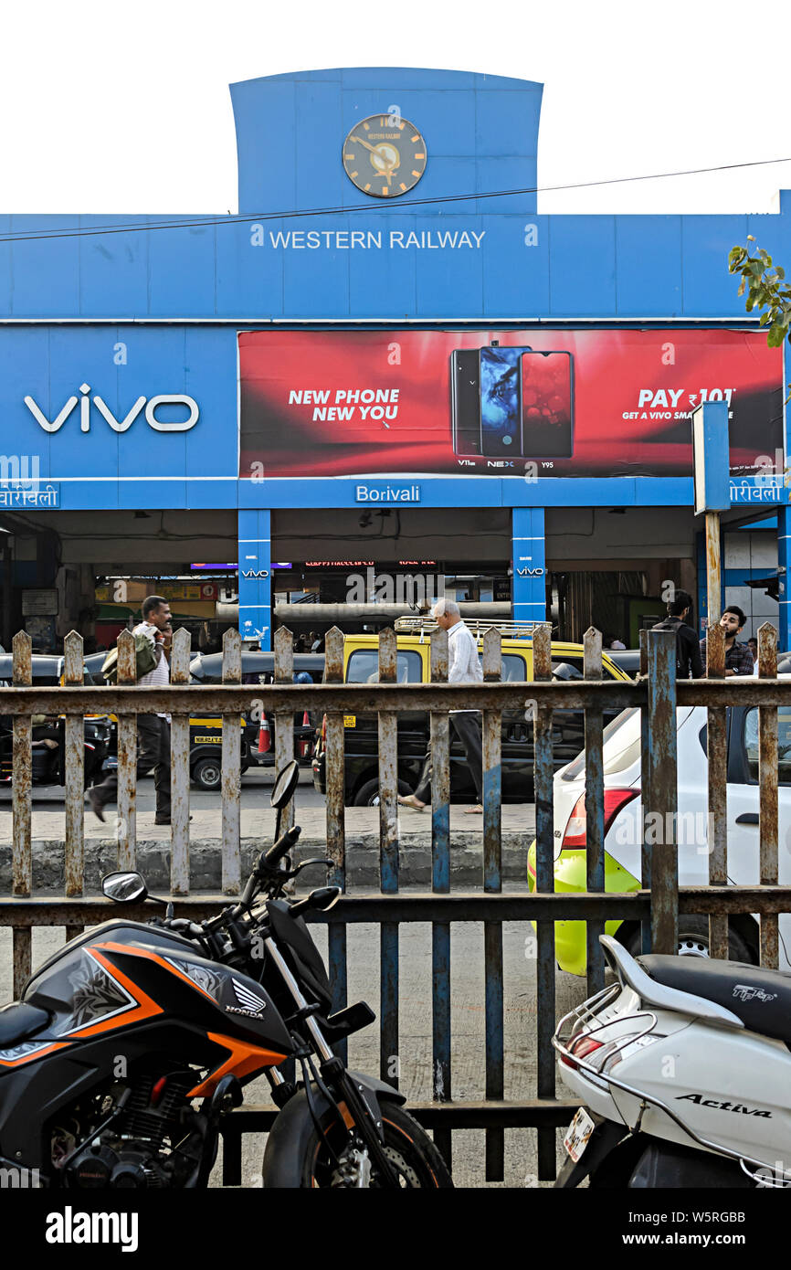 Borivali Railway Station road entry Mumbai Maharashtra India Asia Stock ...