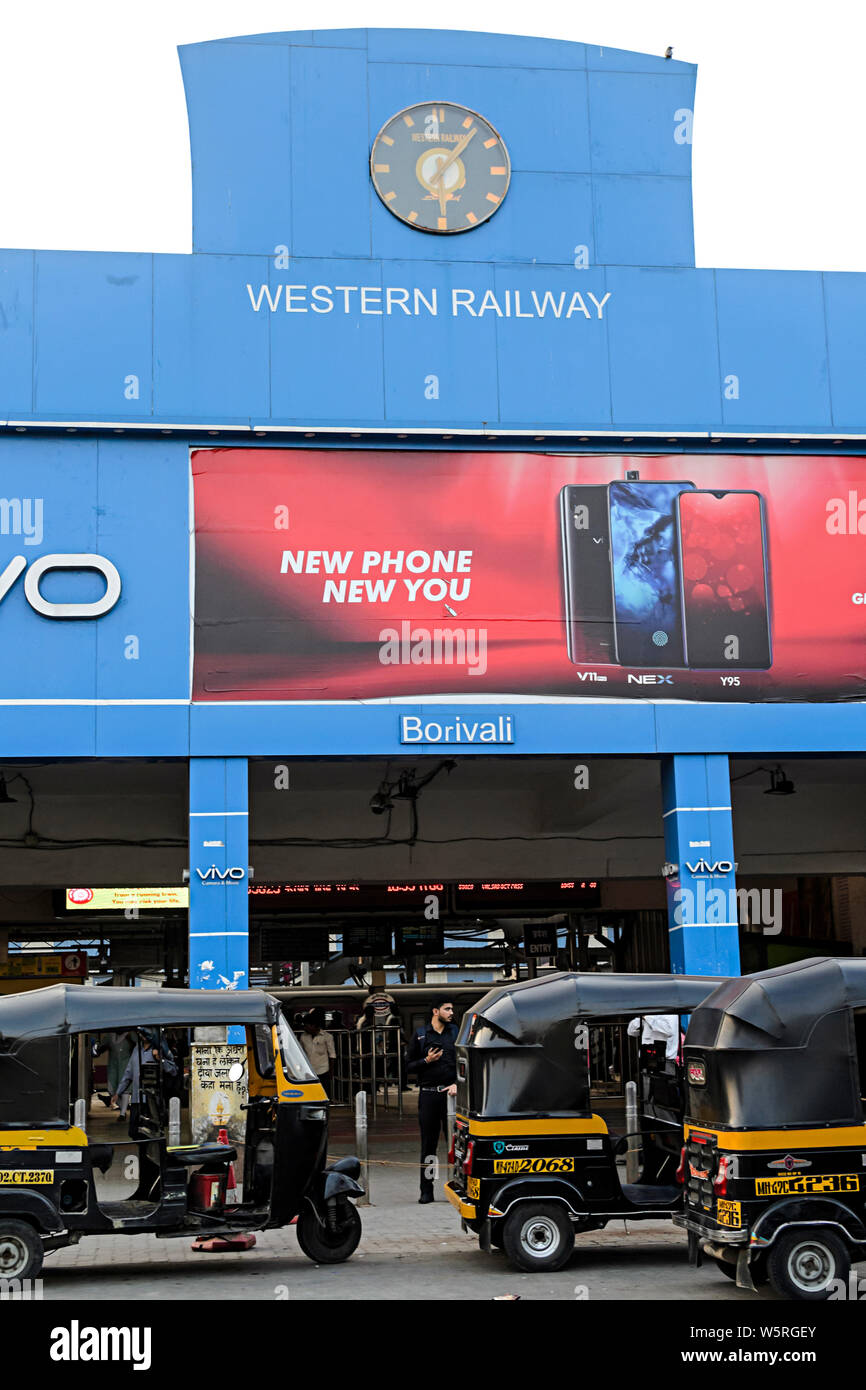Borivali Railway Station road entry Mumbai Maharashtra India Asia Stock ...