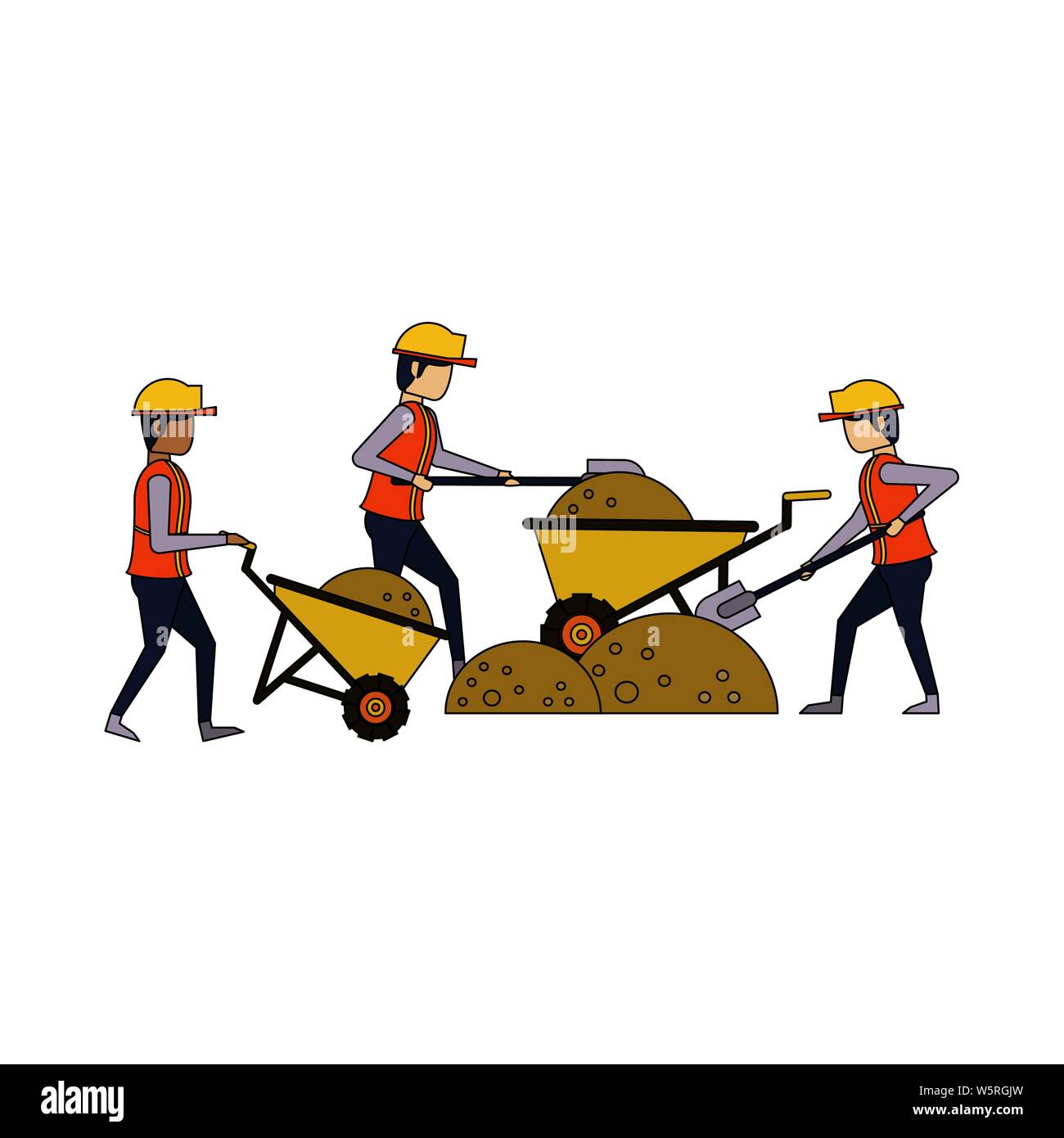 construction architectural engineering work cartoon Stock Vector Image ...