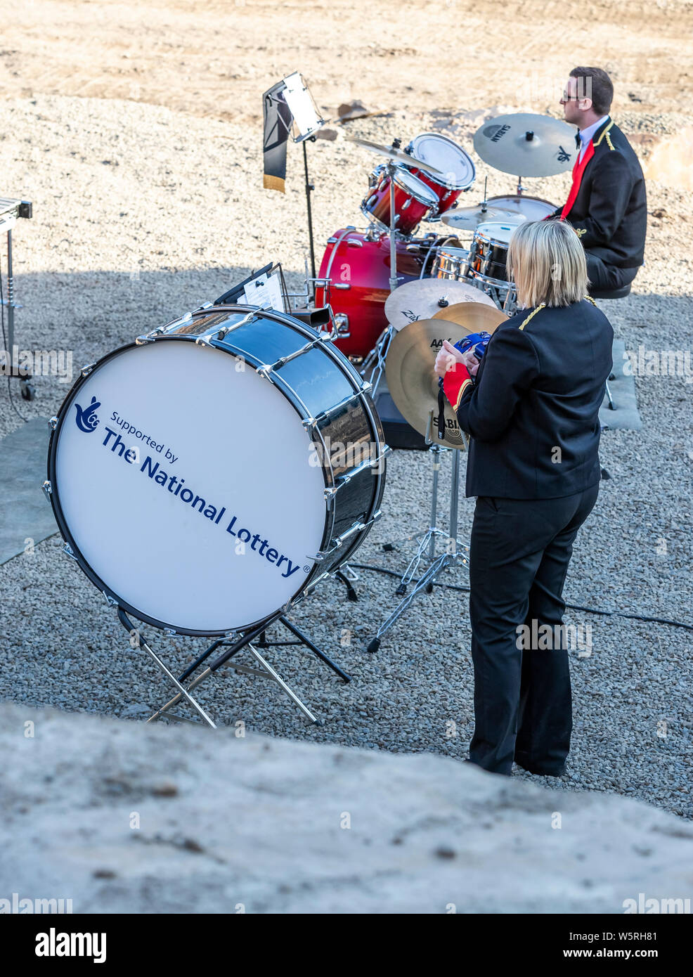 Lydbrook Brass Band play a "Proms in the Quarry" at Barnhill Quarry ...