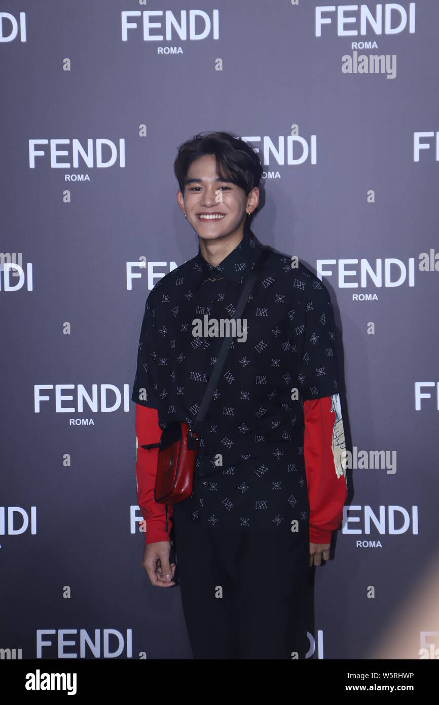 Hong Kong entertainer and rapper Lucas Wong of South Korean boy group ...