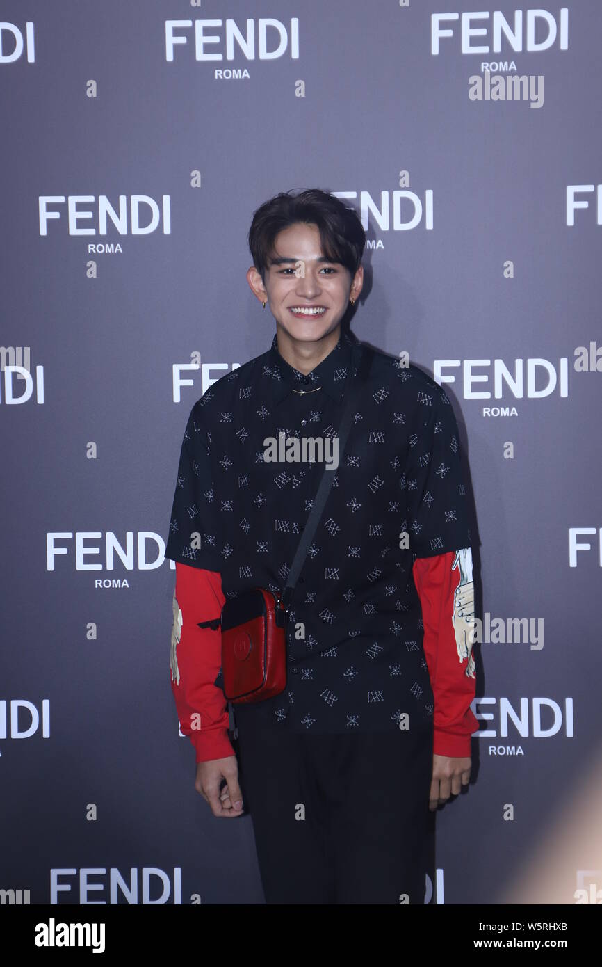 Hong Kong entertainer and rapper Lucas Wong of South Korean boy group ...