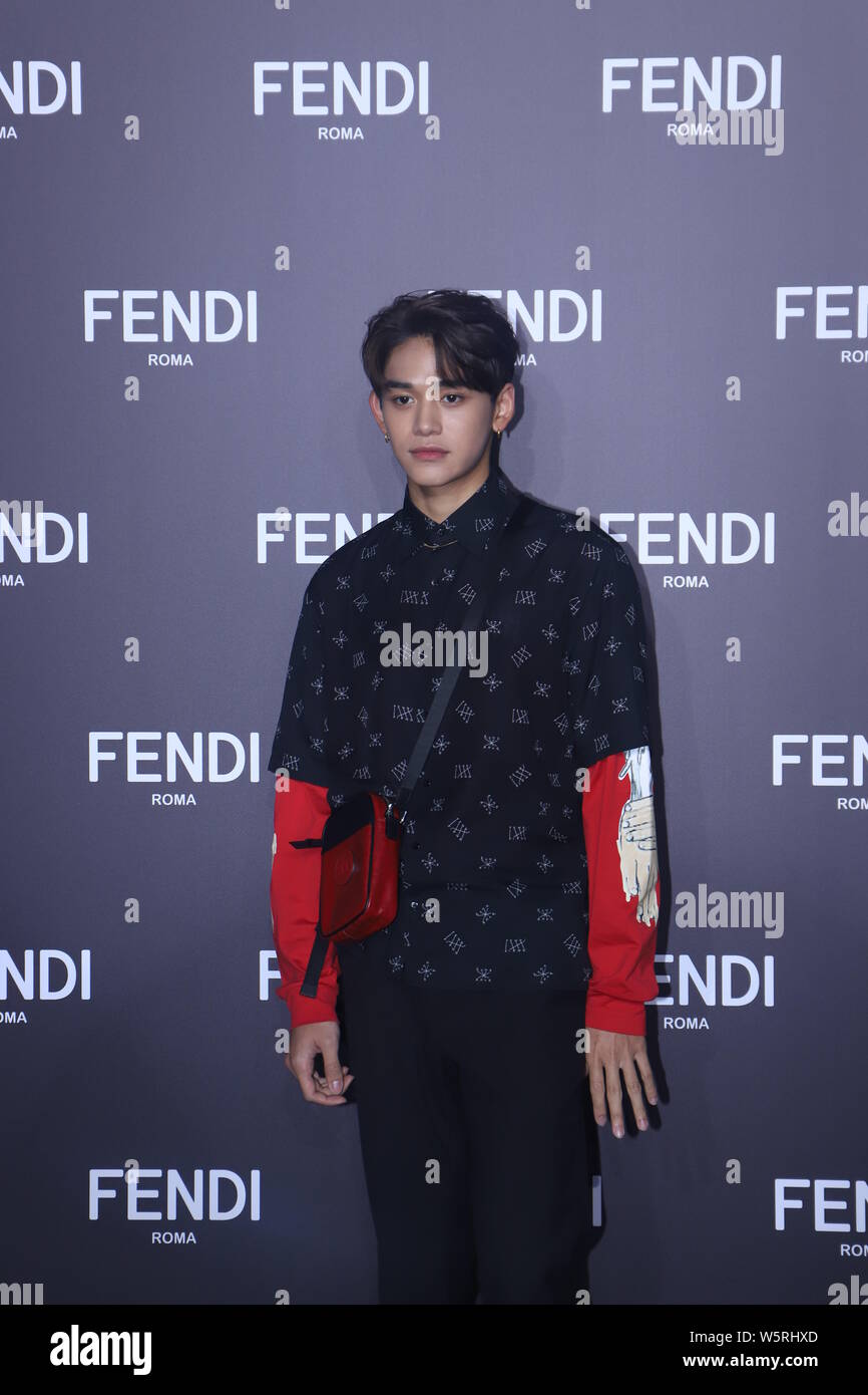 Hong Kong entertainer and rapper Lucas Wong of South Korean boy group ...
