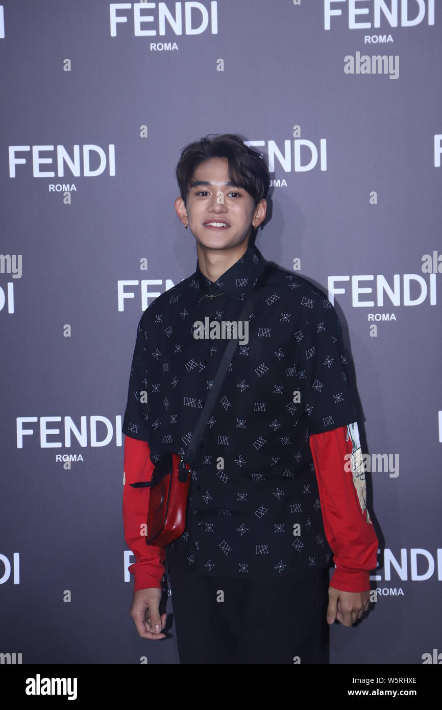 Hong Kong entertainer and rapper Lucas Wong of South Korean boy group ...