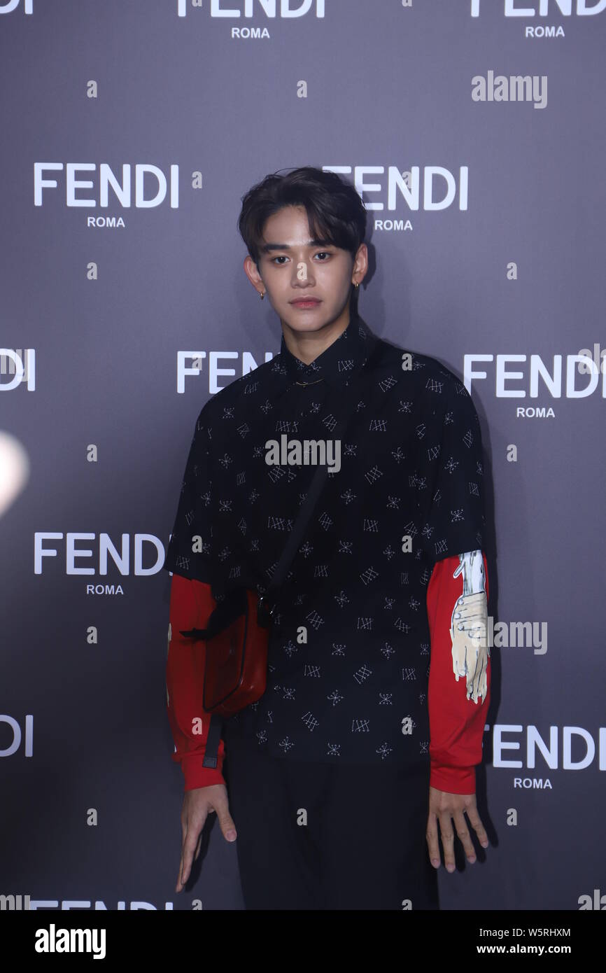 Hong Kong entertainer and rapper Lucas Wong of South Korean boy group ...