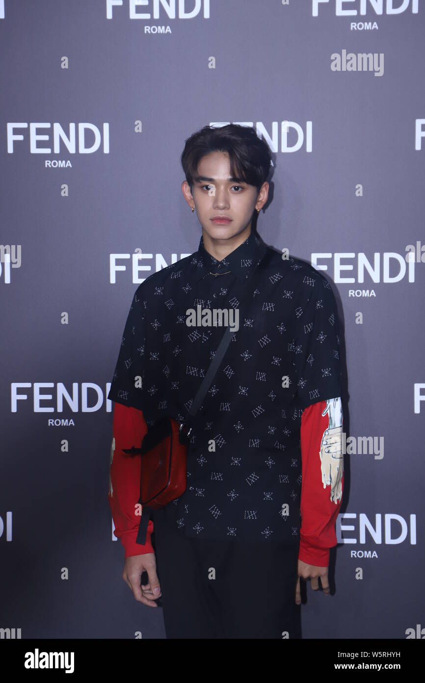 Hong Kong entertainer and rapper Lucas Wong of South Korean boy group ...