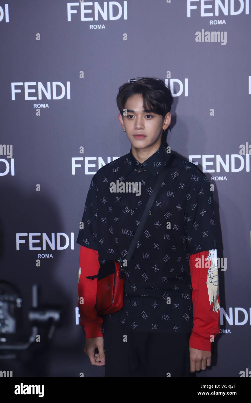 Hong Kong entertainer and rapper Lucas Wong of South Korean boy group ...