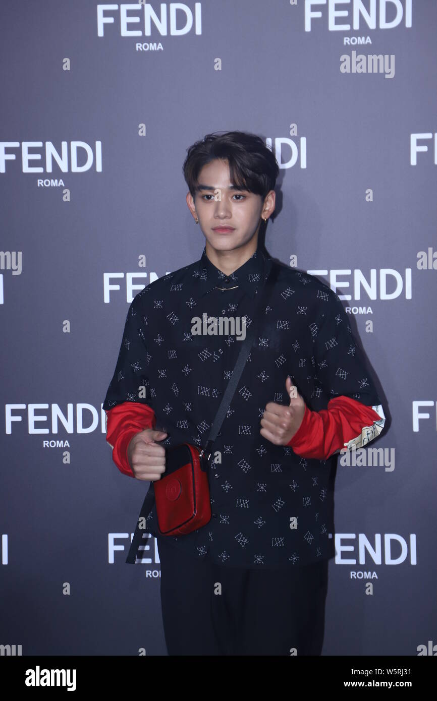 Hong Kong entertainer and rapper Lucas Wong of South Korean boy group ...