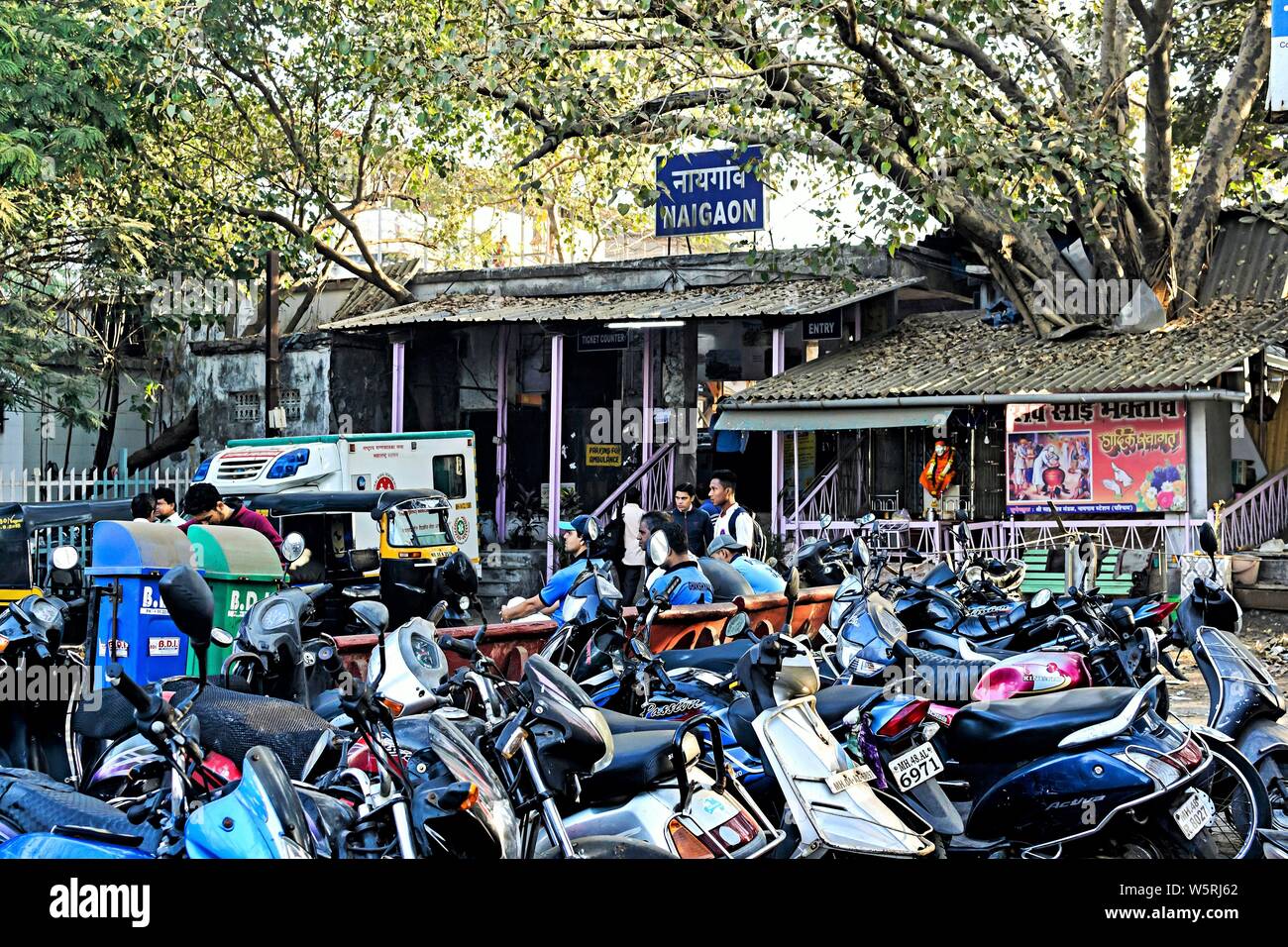 Naigaon Railway Station entrance Mumbai Maharashtra India Asia Stock ...