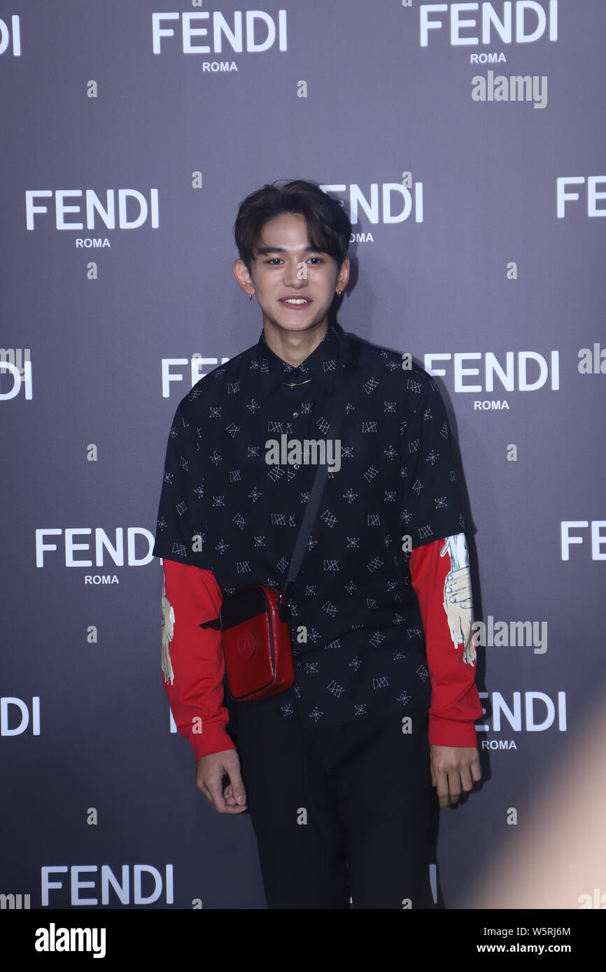 Hong Kong entertainer and rapper Lucas Wong of South Korean boy group ...