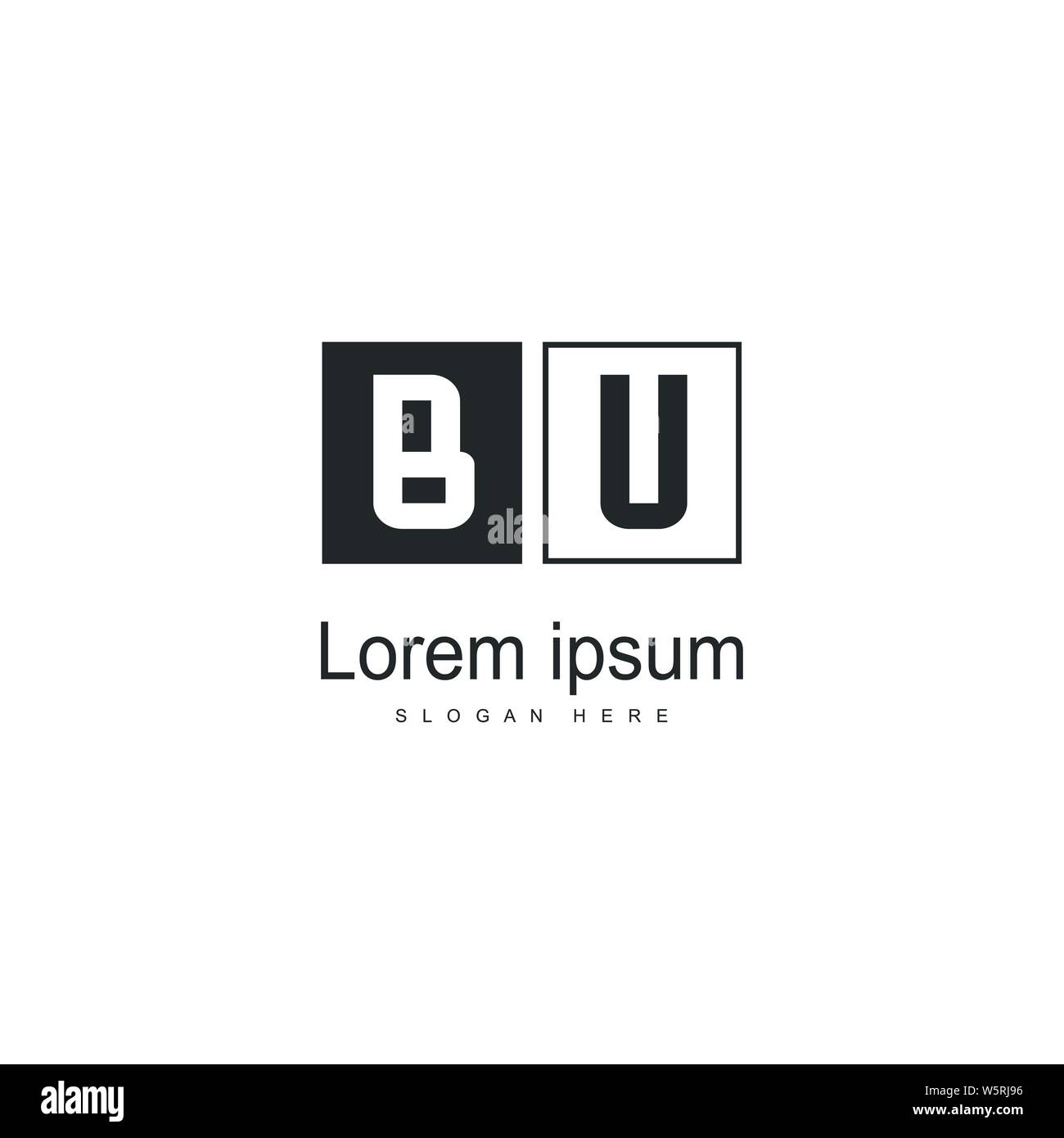 BU Letter Logo Design. Creative Modern BU Letters Icon Illustration ...