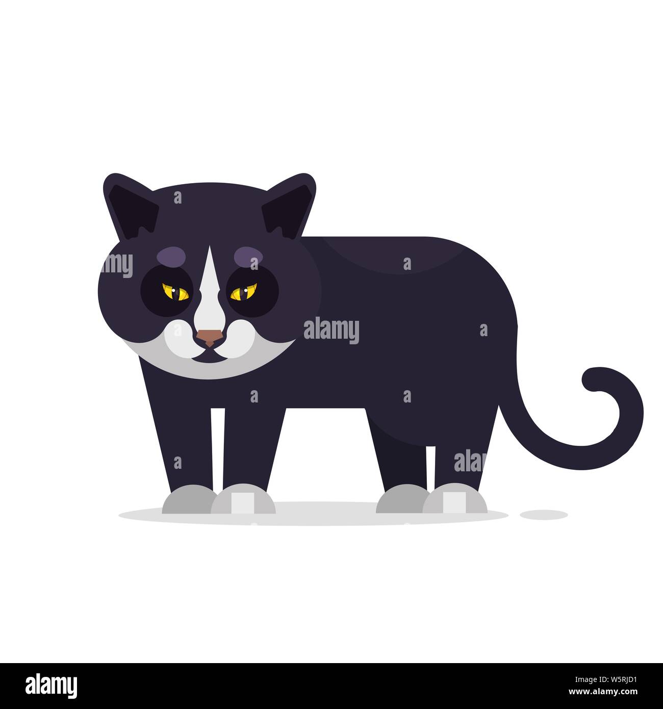 Cat Striped Head Symmetrical Sketch Vector Graphics Color Picture Stock ...