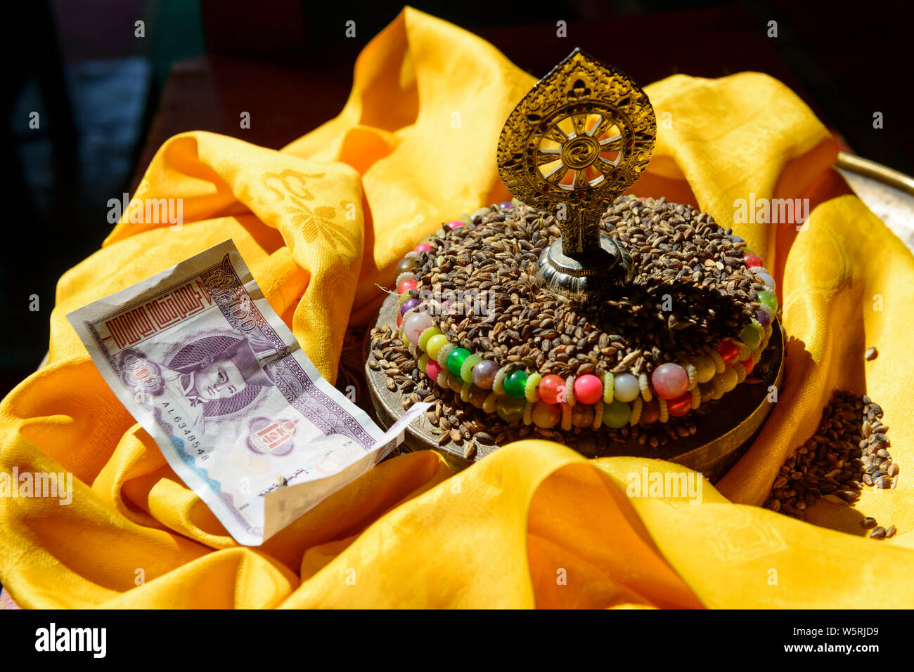 Ongi Monastery in Dundgovi Province, Mongolia. Offerings Stock Photo ...