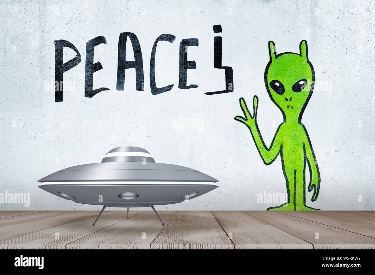 Alien peace sign hi-res stock photography and images - Alamy