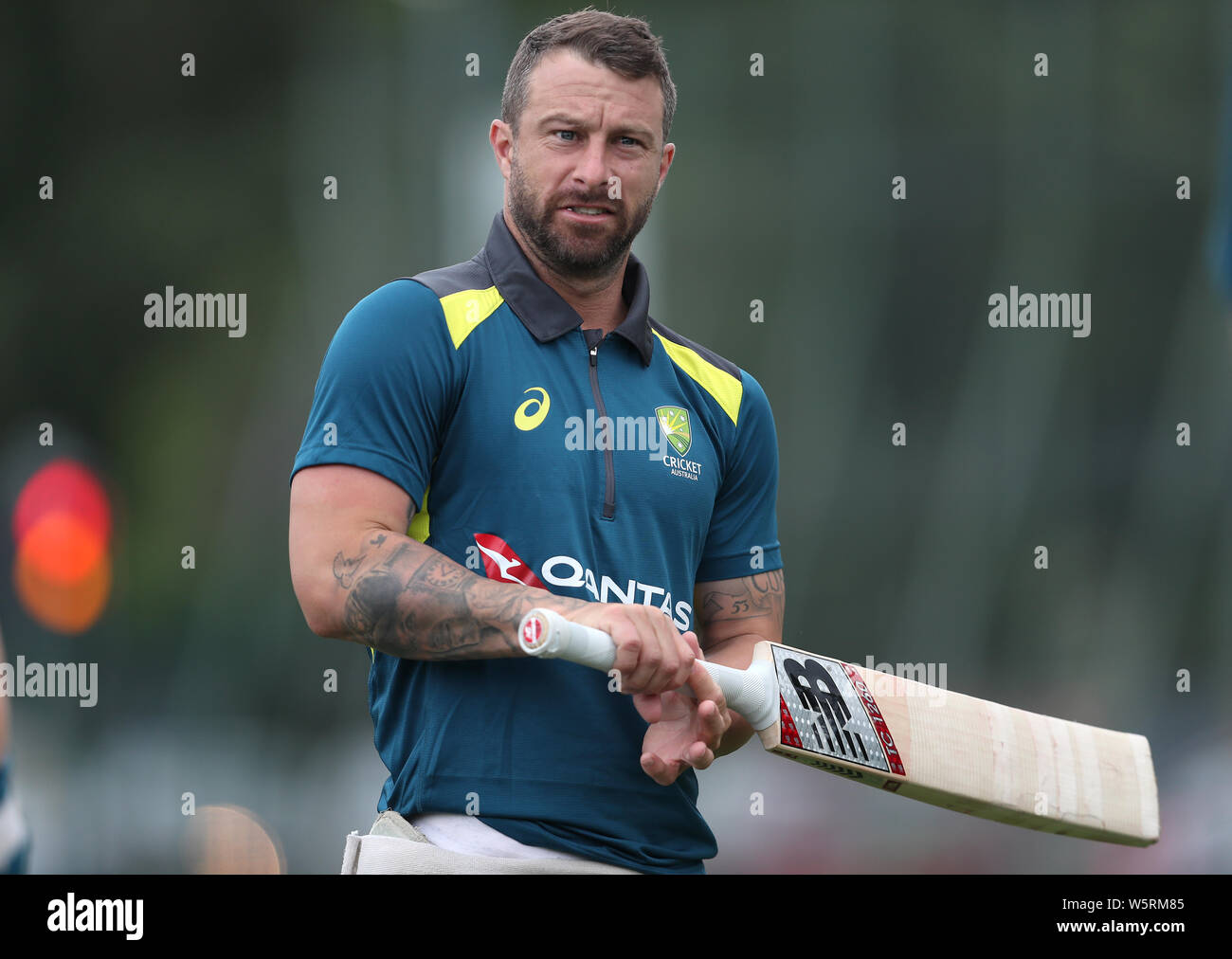 Australia's Matthew Wade during the nets session at Edgbaston ...