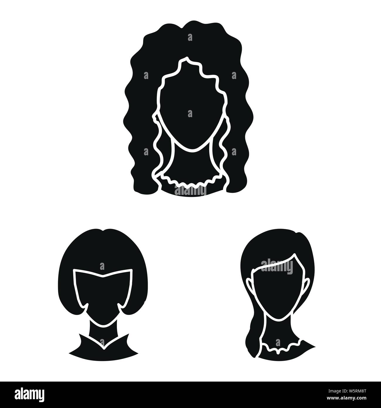 Vector design of character and profile logo. Collection of character ...