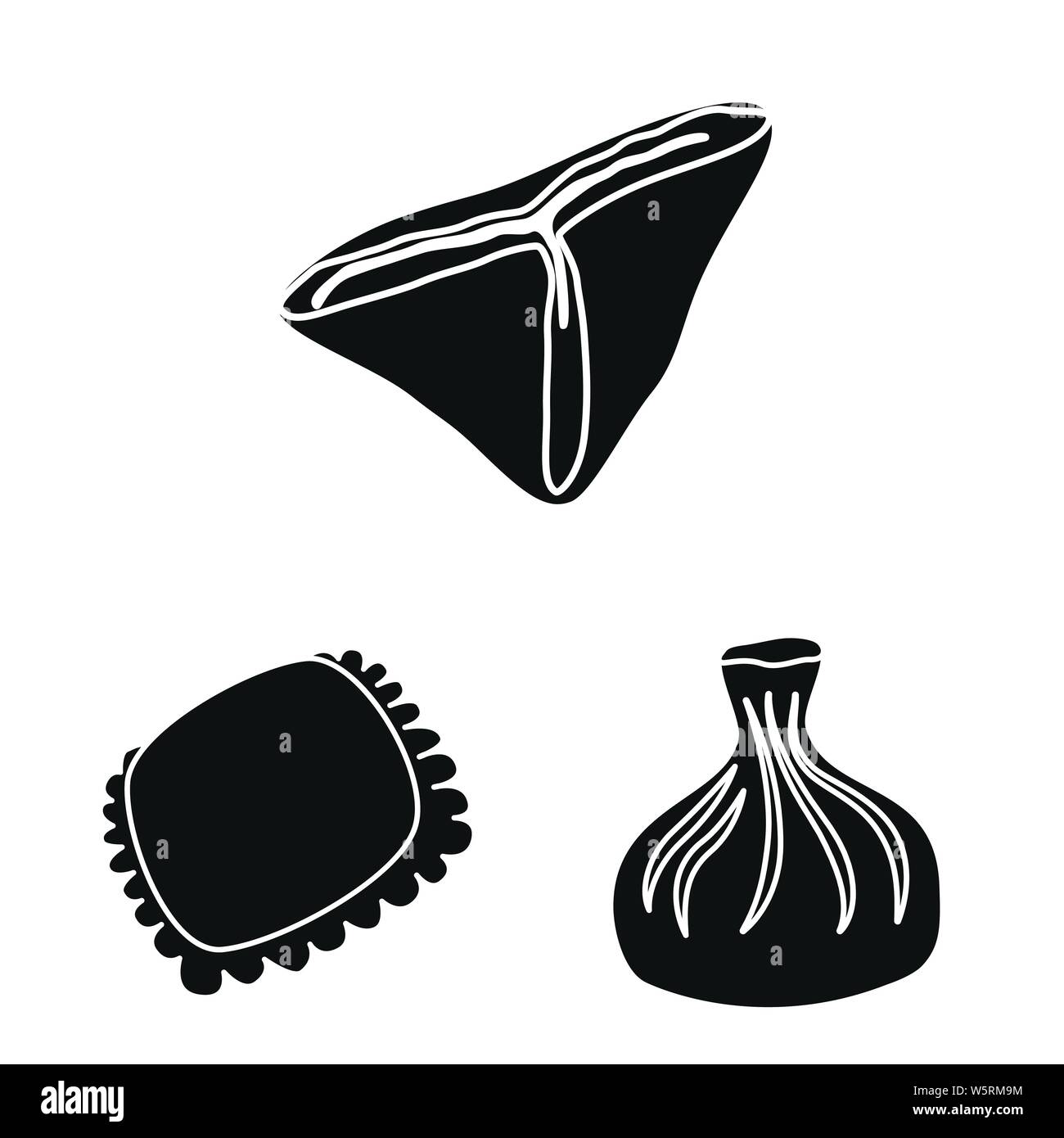 Vector illustration of cuisine and appetizer symbol. Set of cuisine and ...