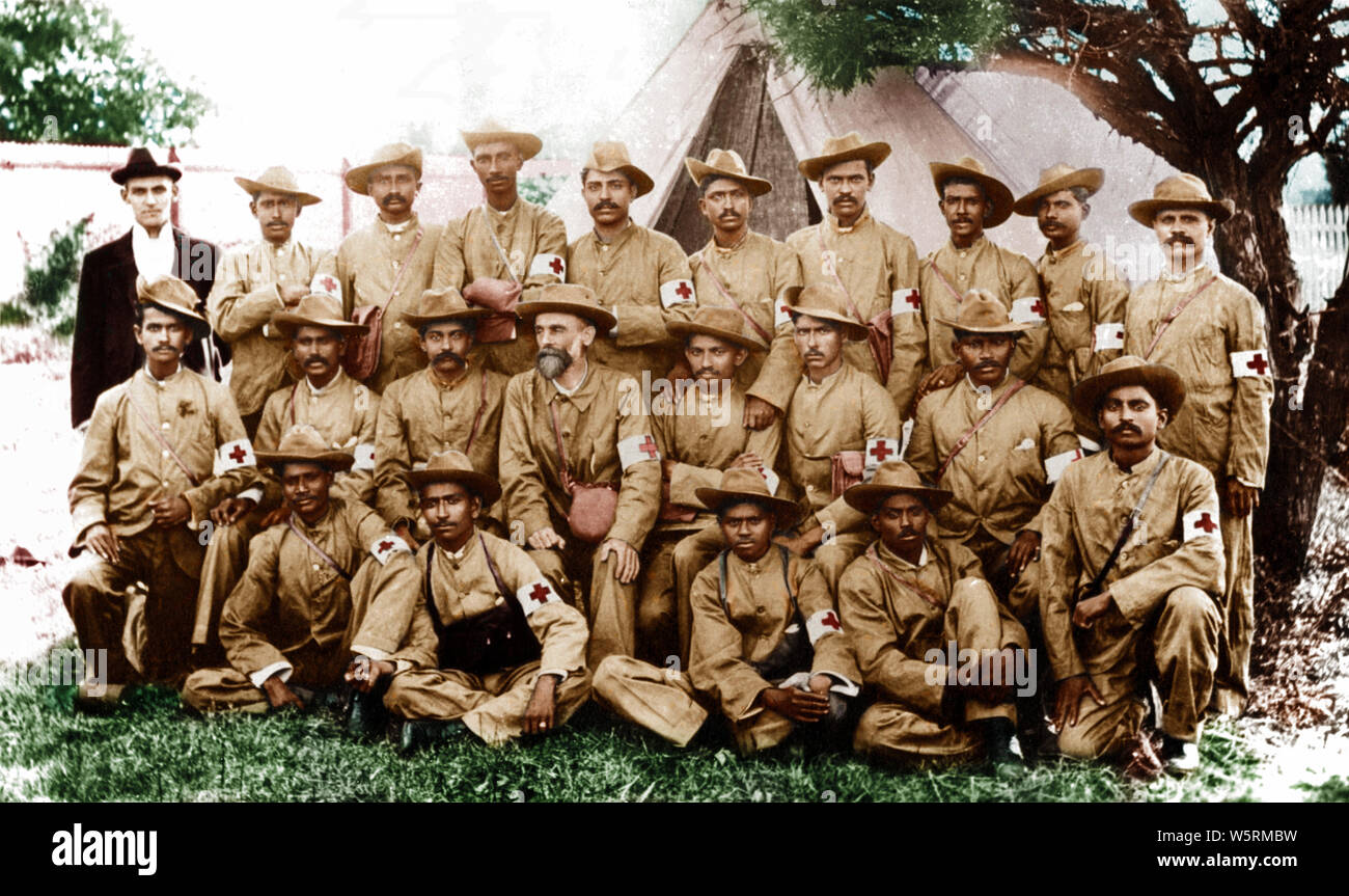 Mahatma Gandhi with Indian Ambulance Corps during Boer War in South ...
