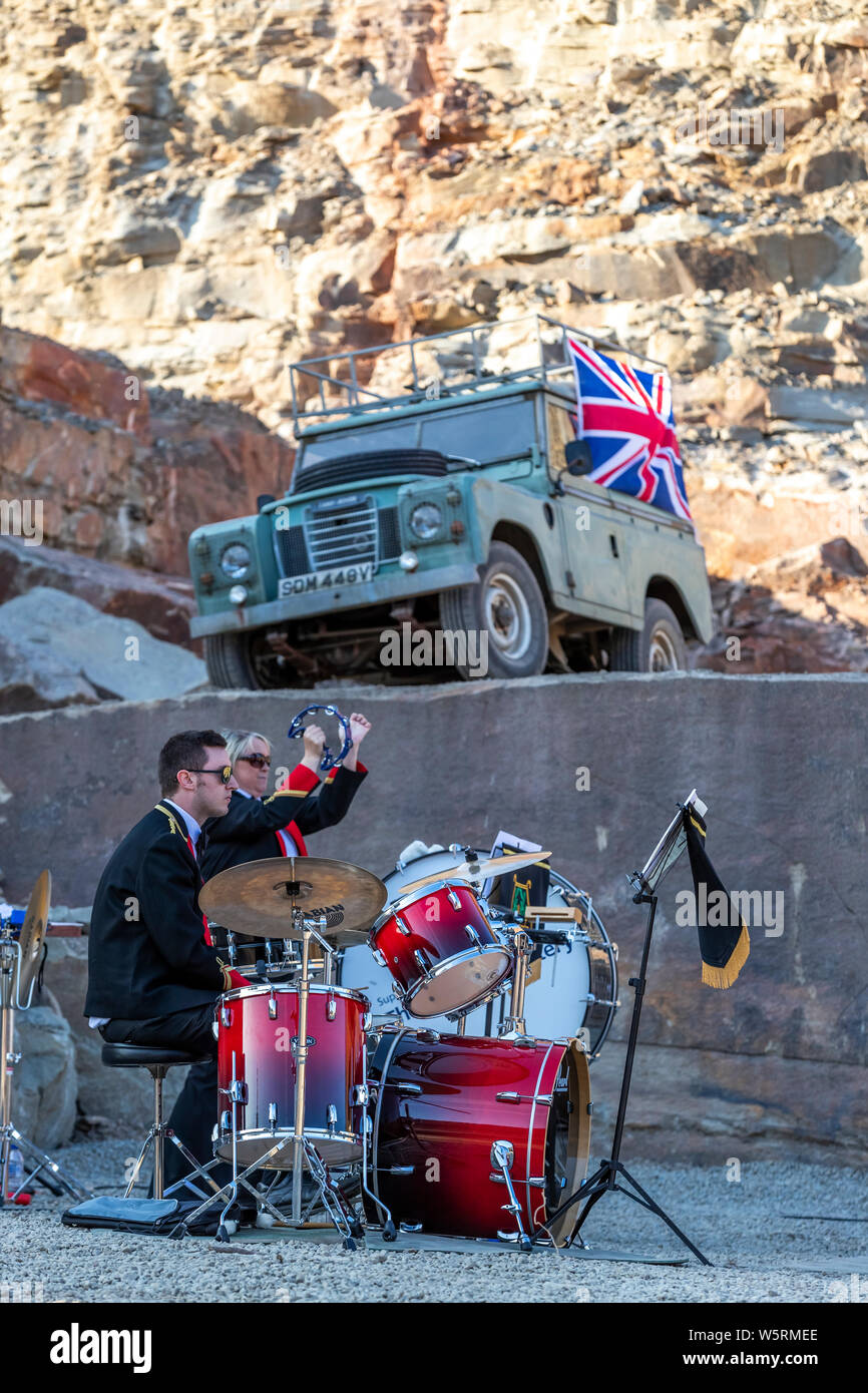 Lydbrook Brass Band play a "Proms in the Quarry" at Barnhill Quarry ...