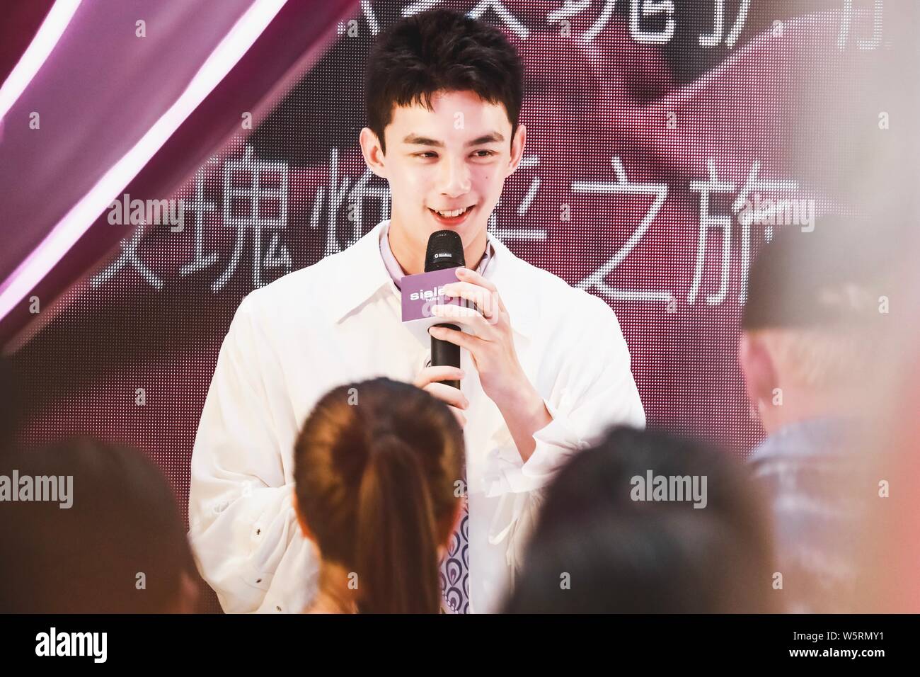 Chinese actor Leo Wu Lei attends a promotional event for Sisley in ...