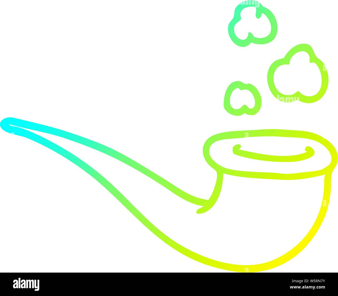 Tobacco pipe hand drawing Cut Out Stock Images & Pictures - Alamy