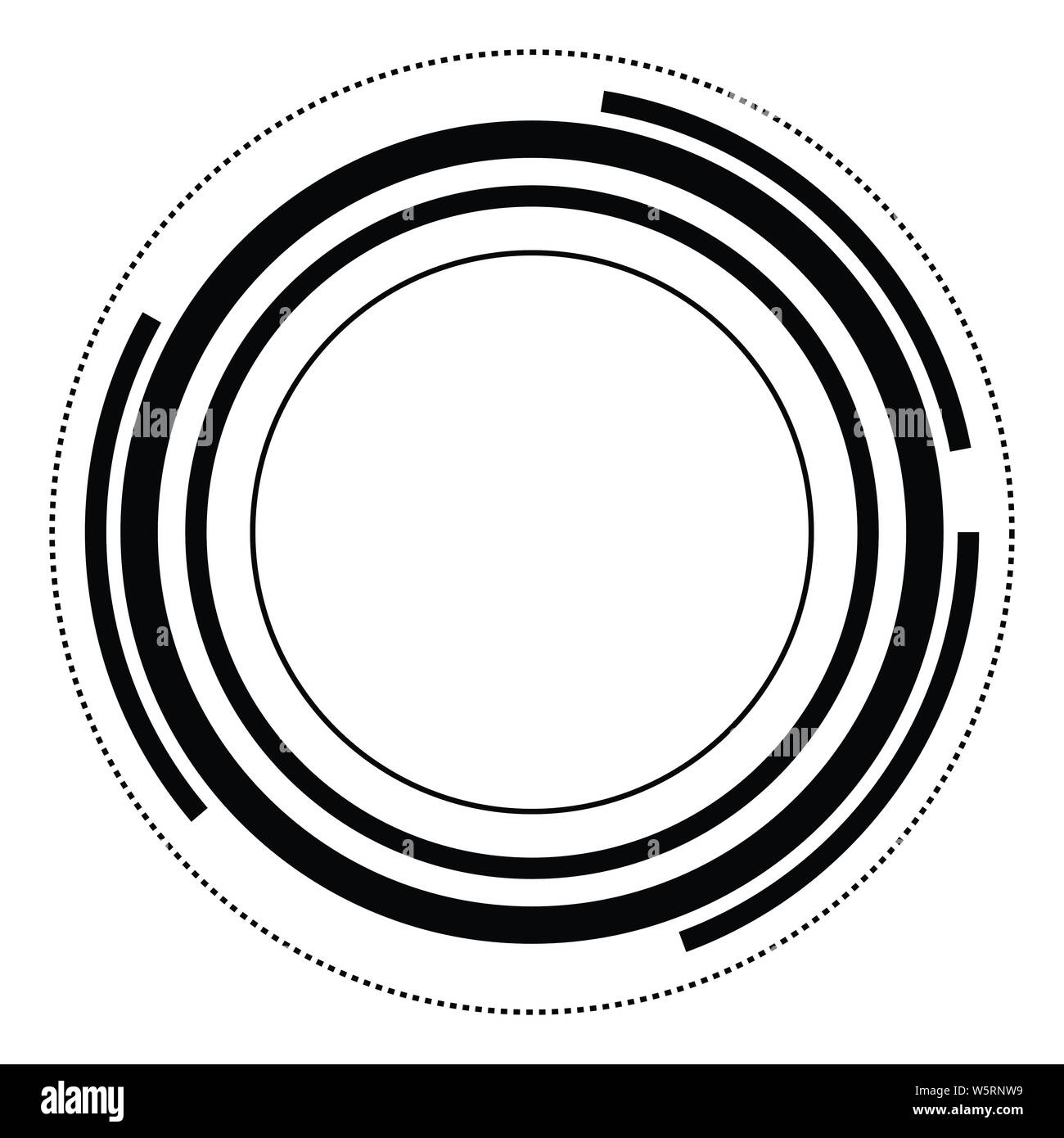 Random circles with dashed lines, Randomness, circular concept Stock ...