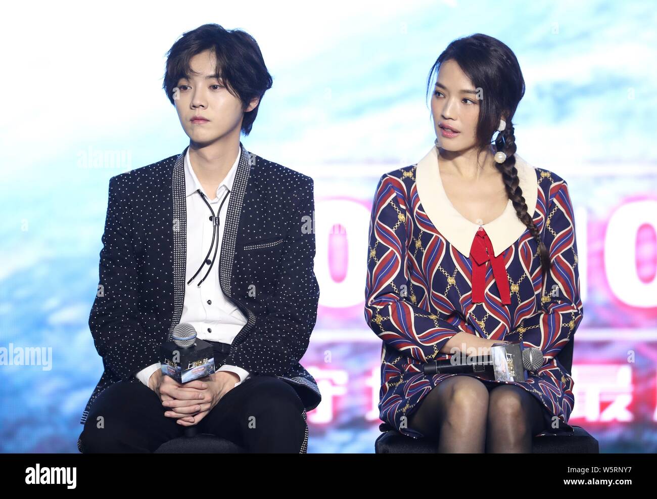 Taiwanese model and actress Shu Qi, right, and Chinese singer and actor ...