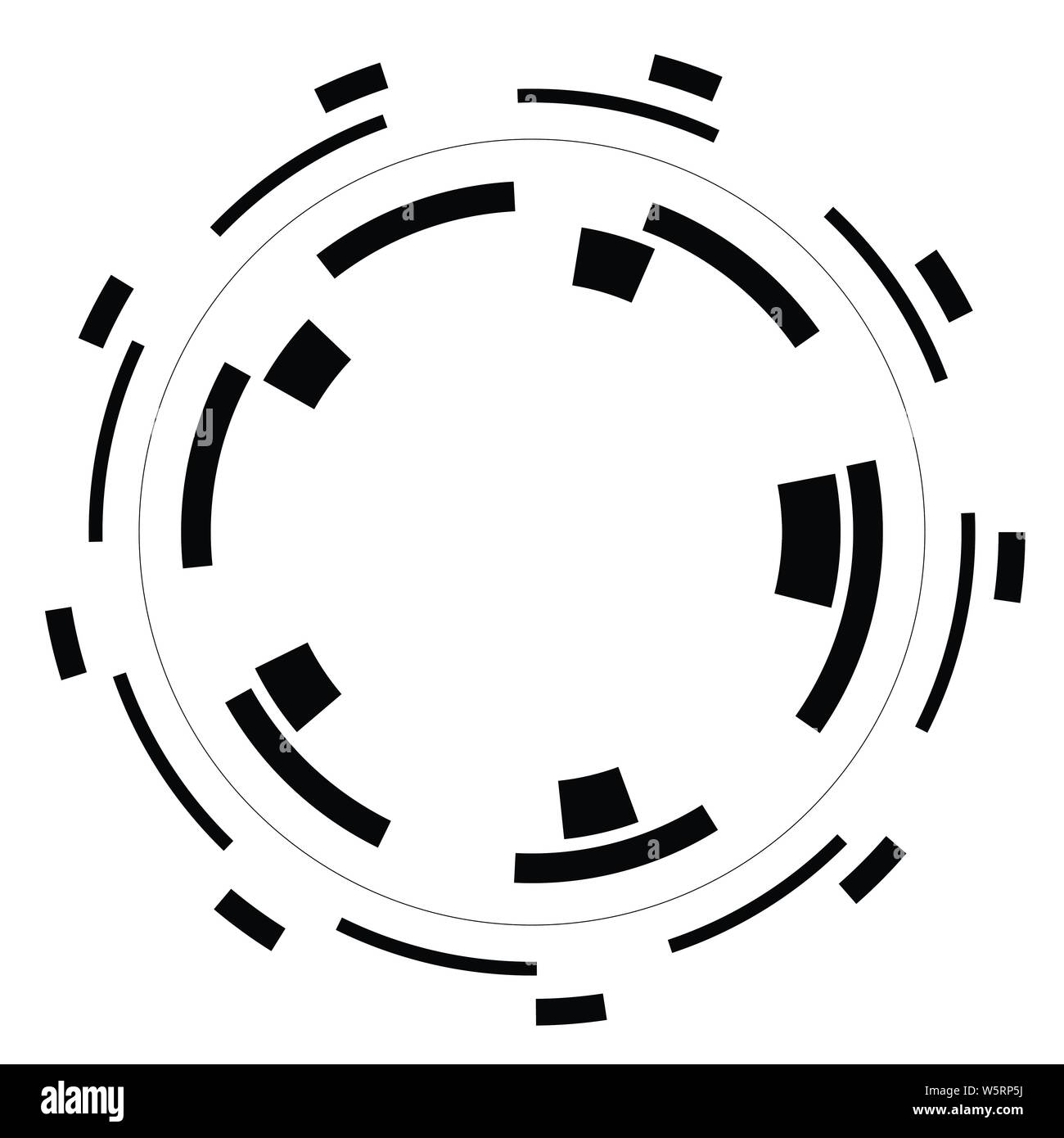 Random circles with dashed lines, Randomness, circular concept Stock ...