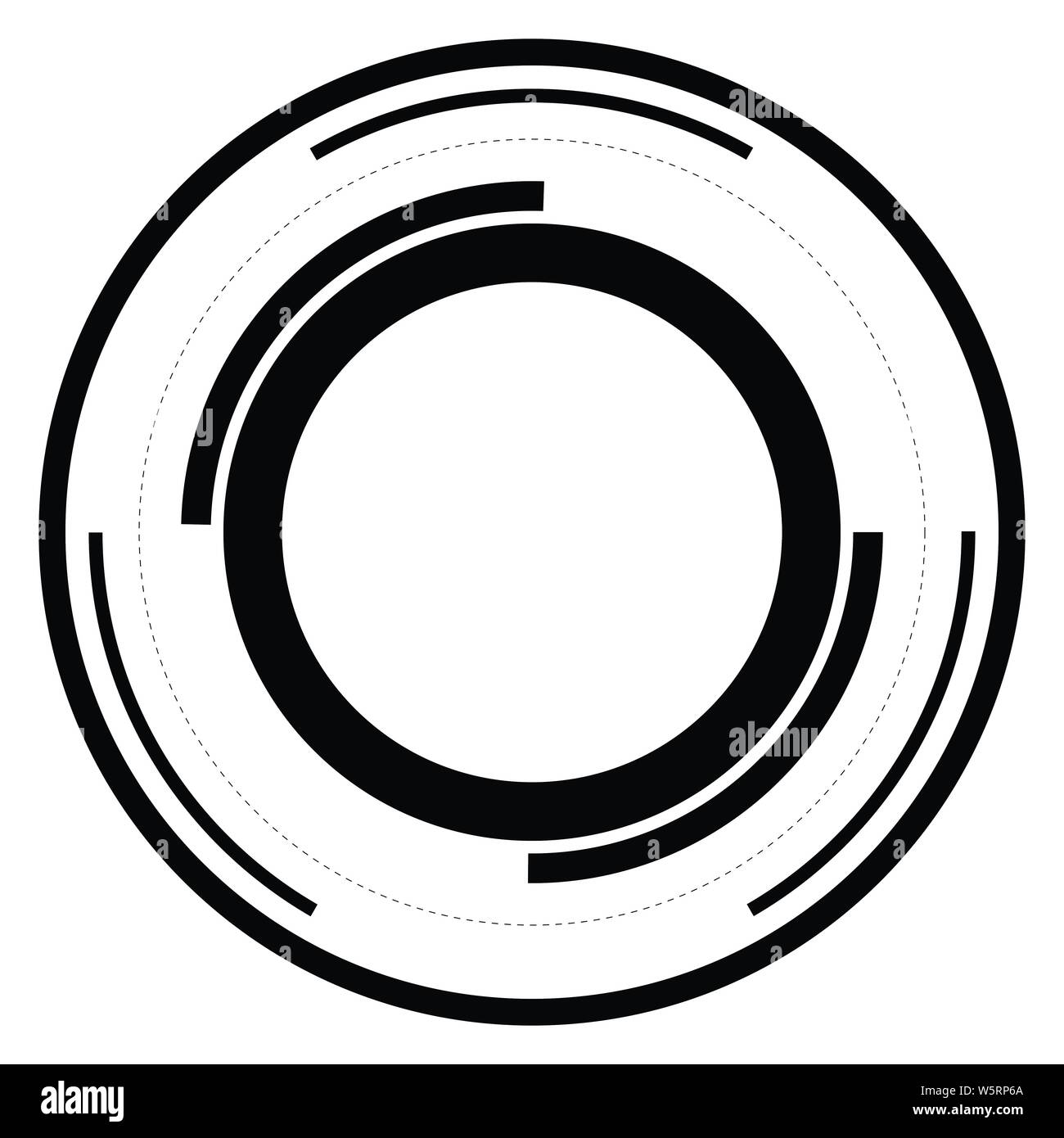 Random circles with dashed lines, Randomness, circular concept Stock ...