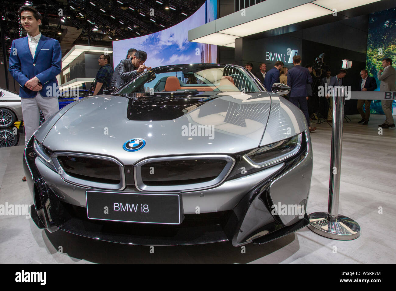--FILE--A BMW i8 car is displayed during the 18th Shanghai ...
