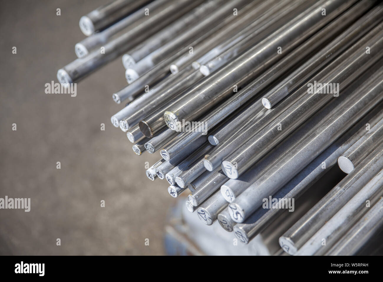 steel metal bars on pile, close up Stock Photo - Alamy