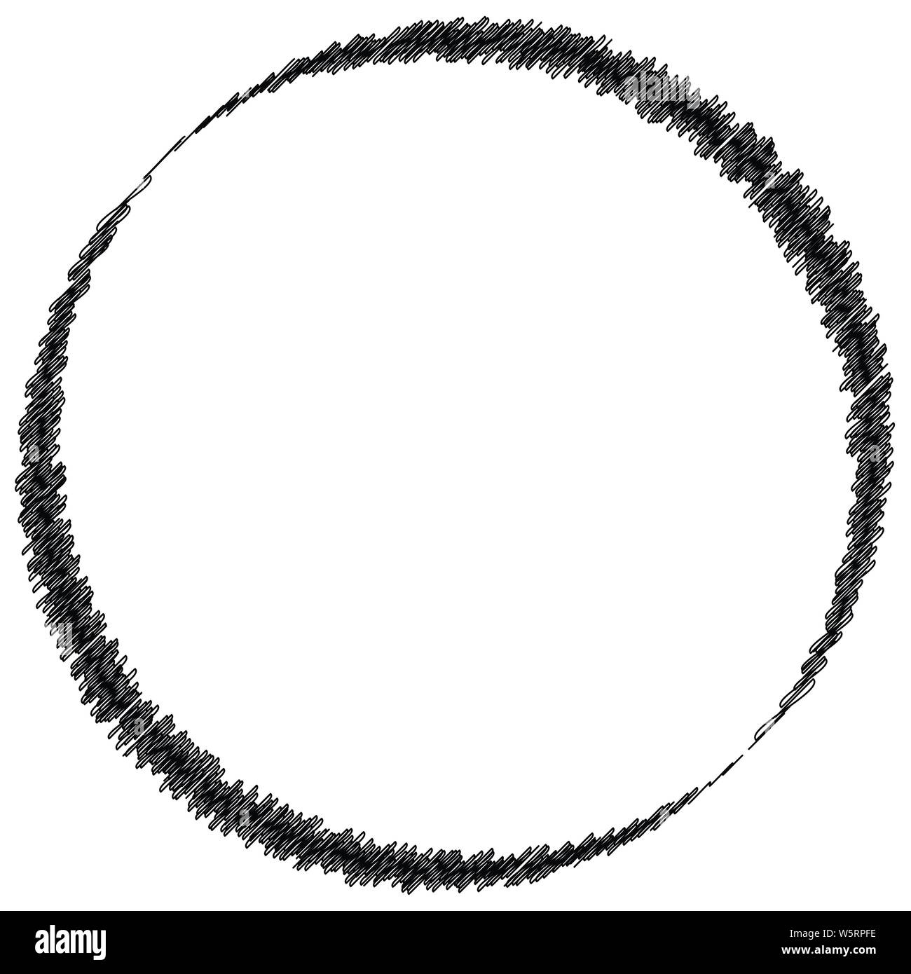 Scribble sketch circle. Sketchy circular shape Stock Vector Image & Art ...