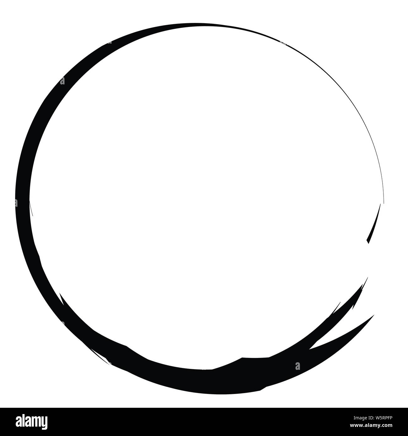 Circular grungy grunge circle frame / Splatter, splash effect isolated ...