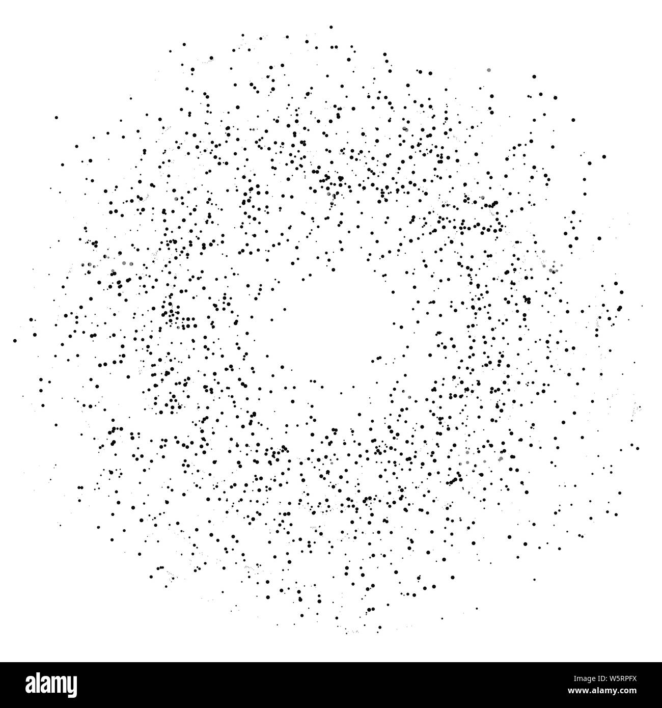 Artistic circular element / circle abstract shape with shattered pieces ...