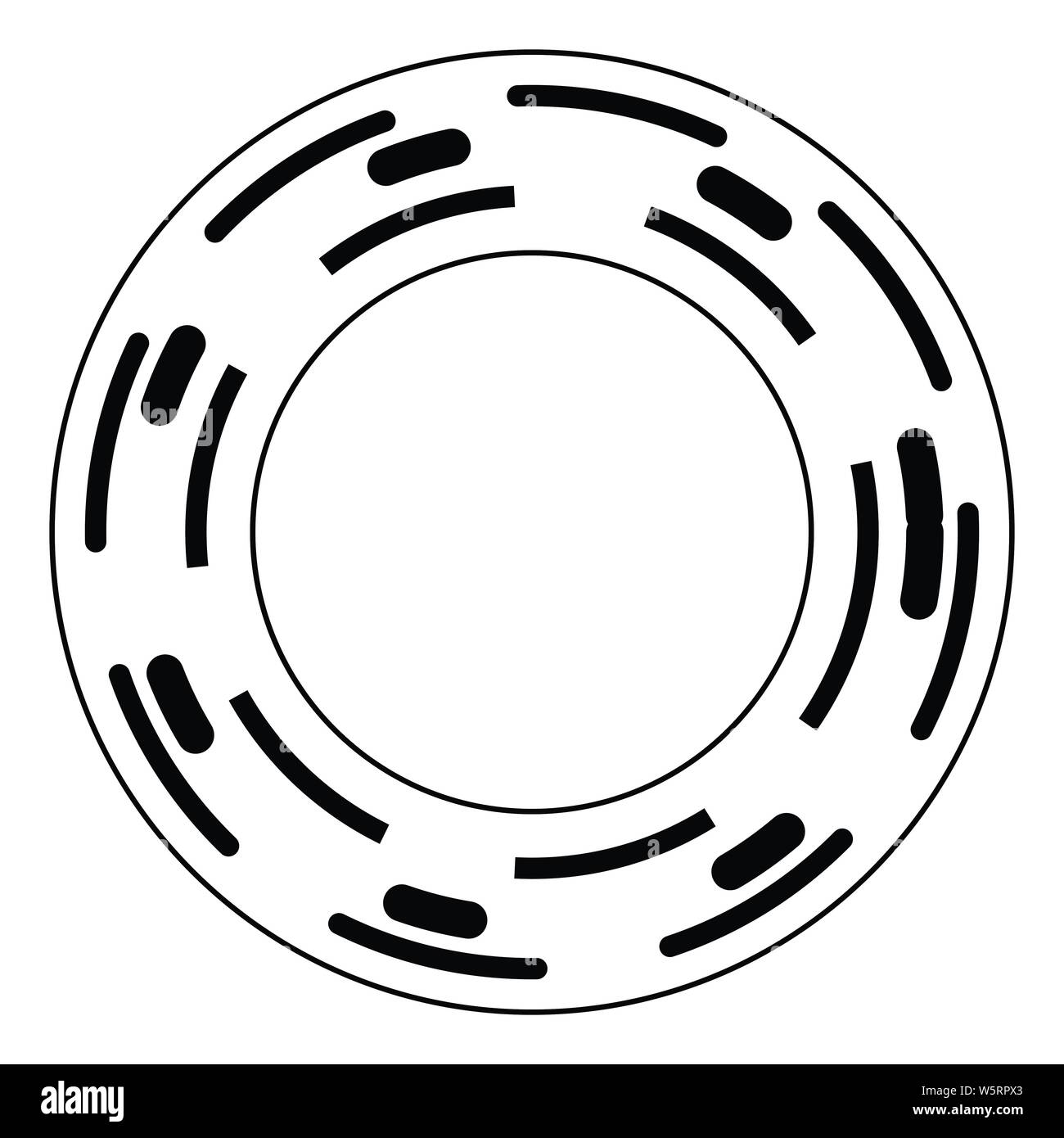 Random circles with dashed lines, Randomness, circular concept Stock ...
