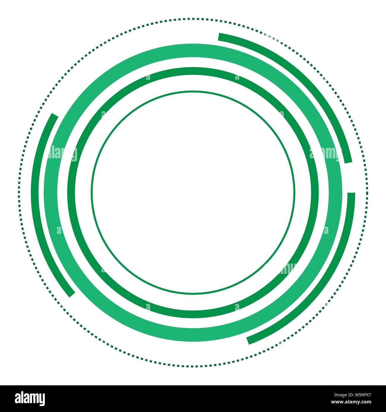 Green version - Random circles with dashed lines, Randomness, circular ...