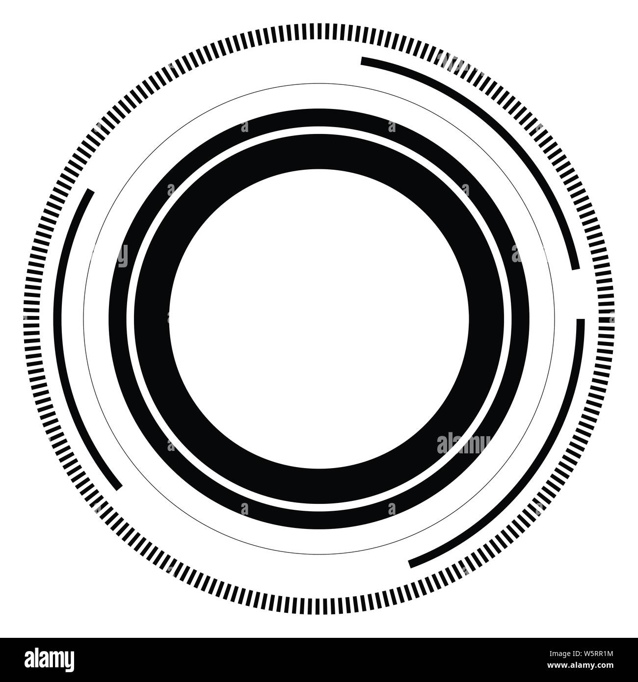 Random circles with dashed lines, Randomness, circular concept Stock ...