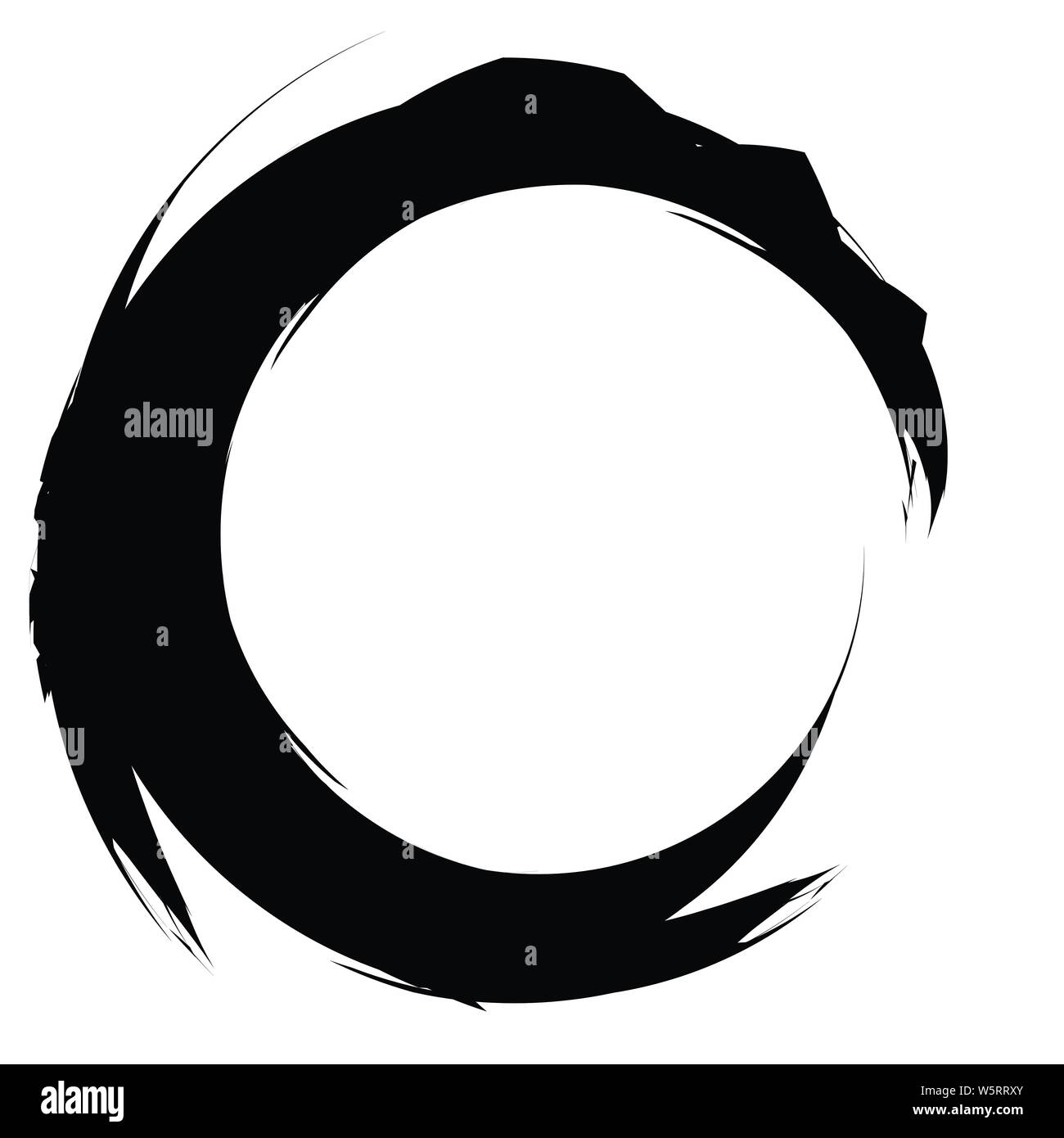 Circular grungy grunge circle frame / Splatter, splash effect isolated ...