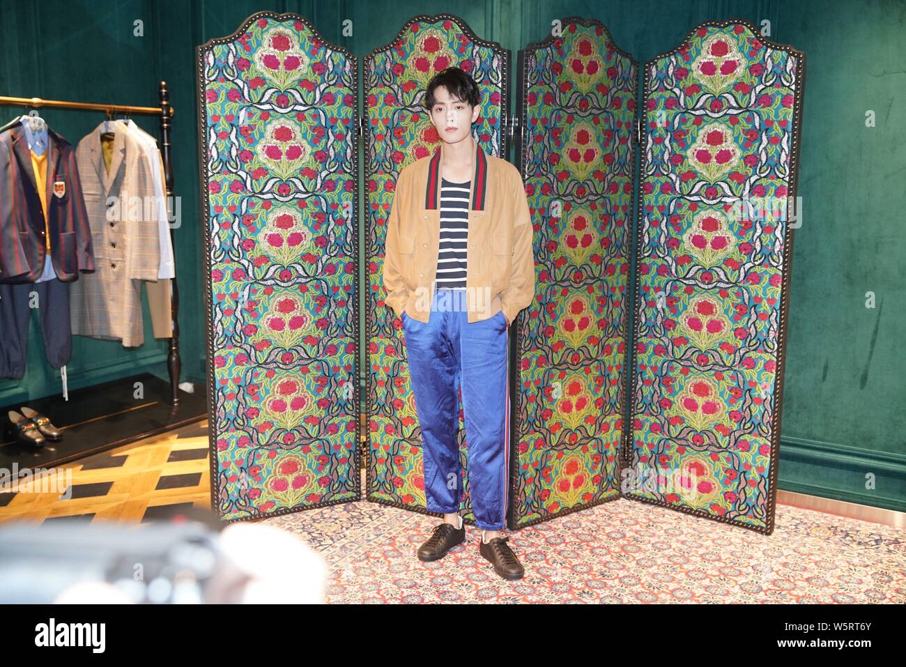 Chinese actor and singer Xiao Zhan of male idol group X NINE attends ...