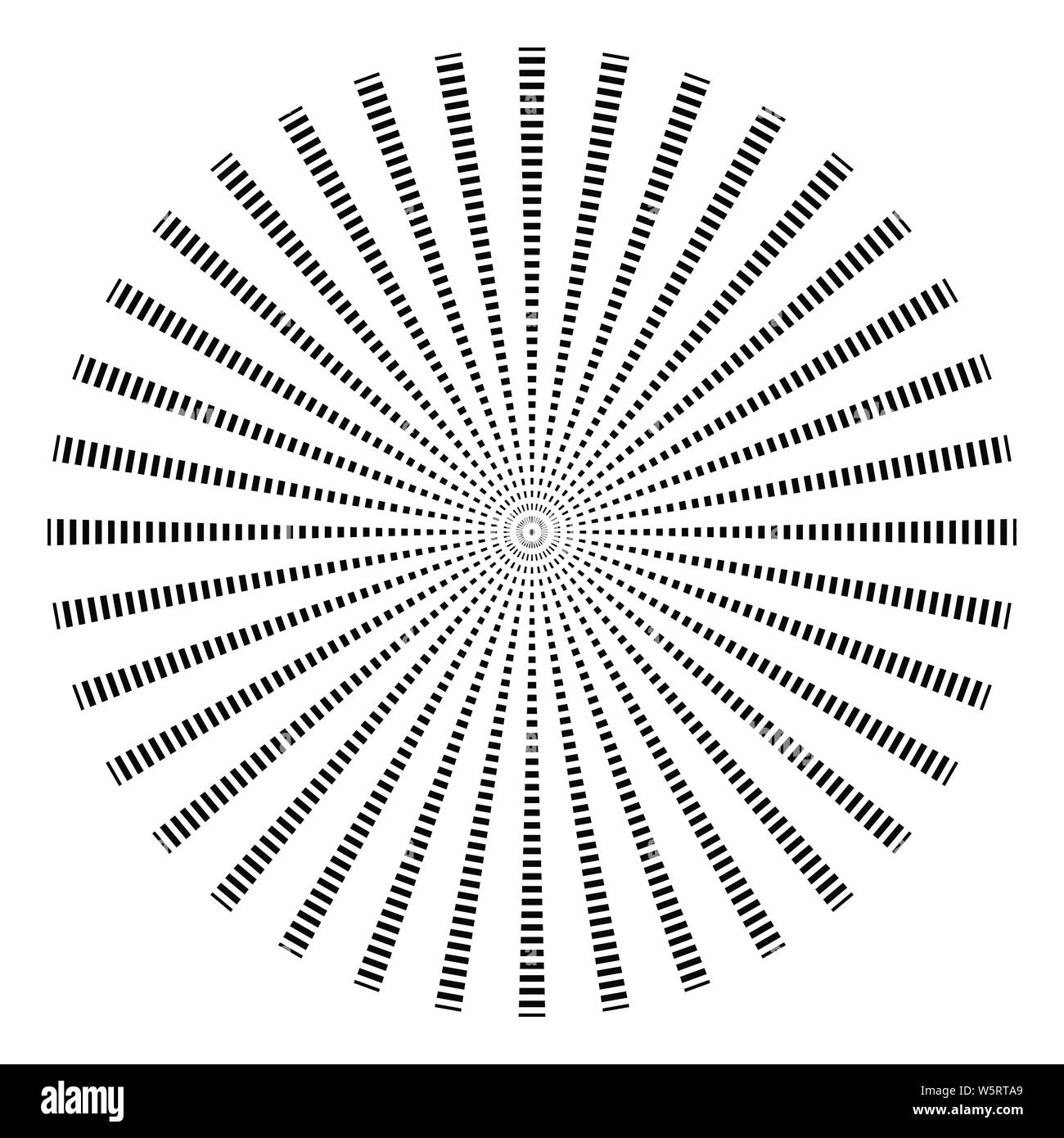 Radiating radial circle design element. Dashed circles Stock Vector ...